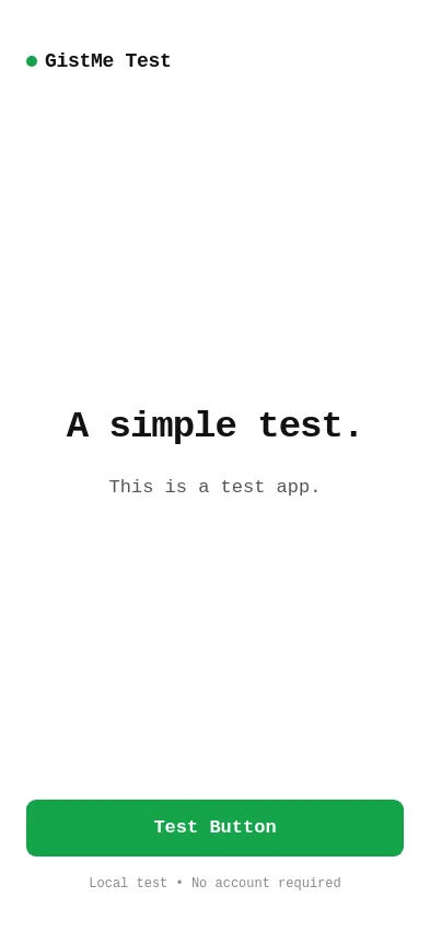 GistMe Test App