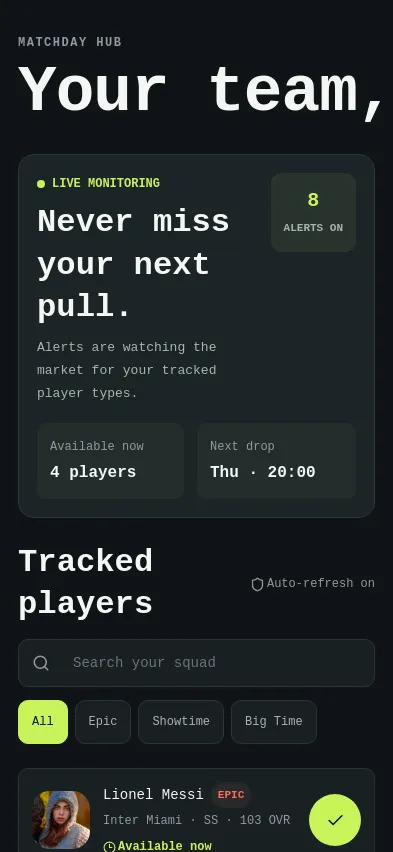 eFootball Player Tracker