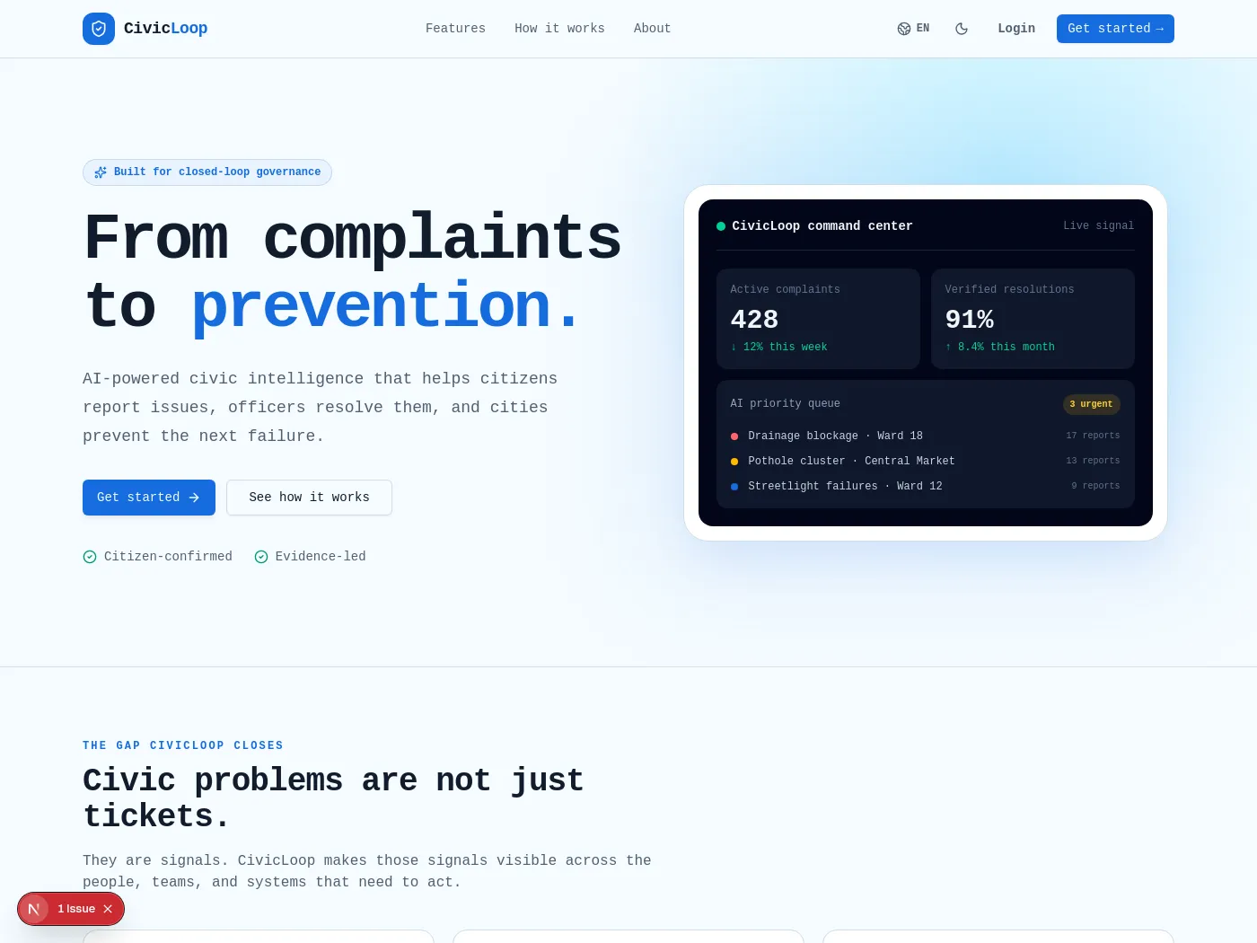 CivicLoop Platform Frontend