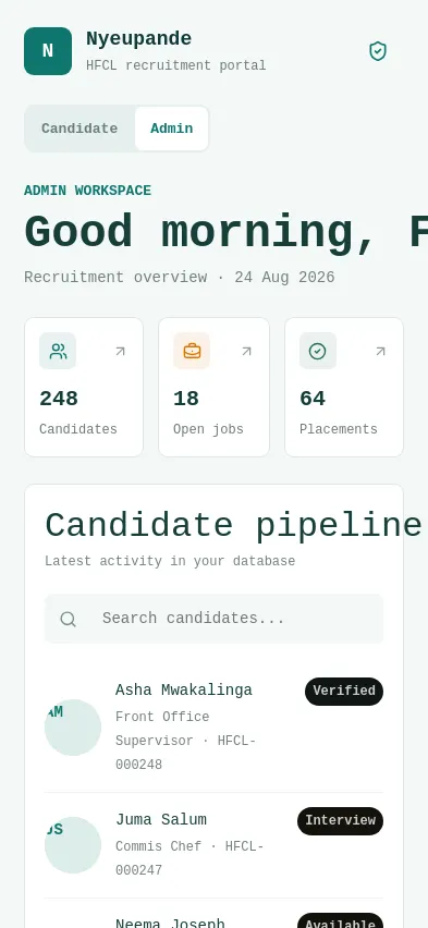 Nyeupande App Suite