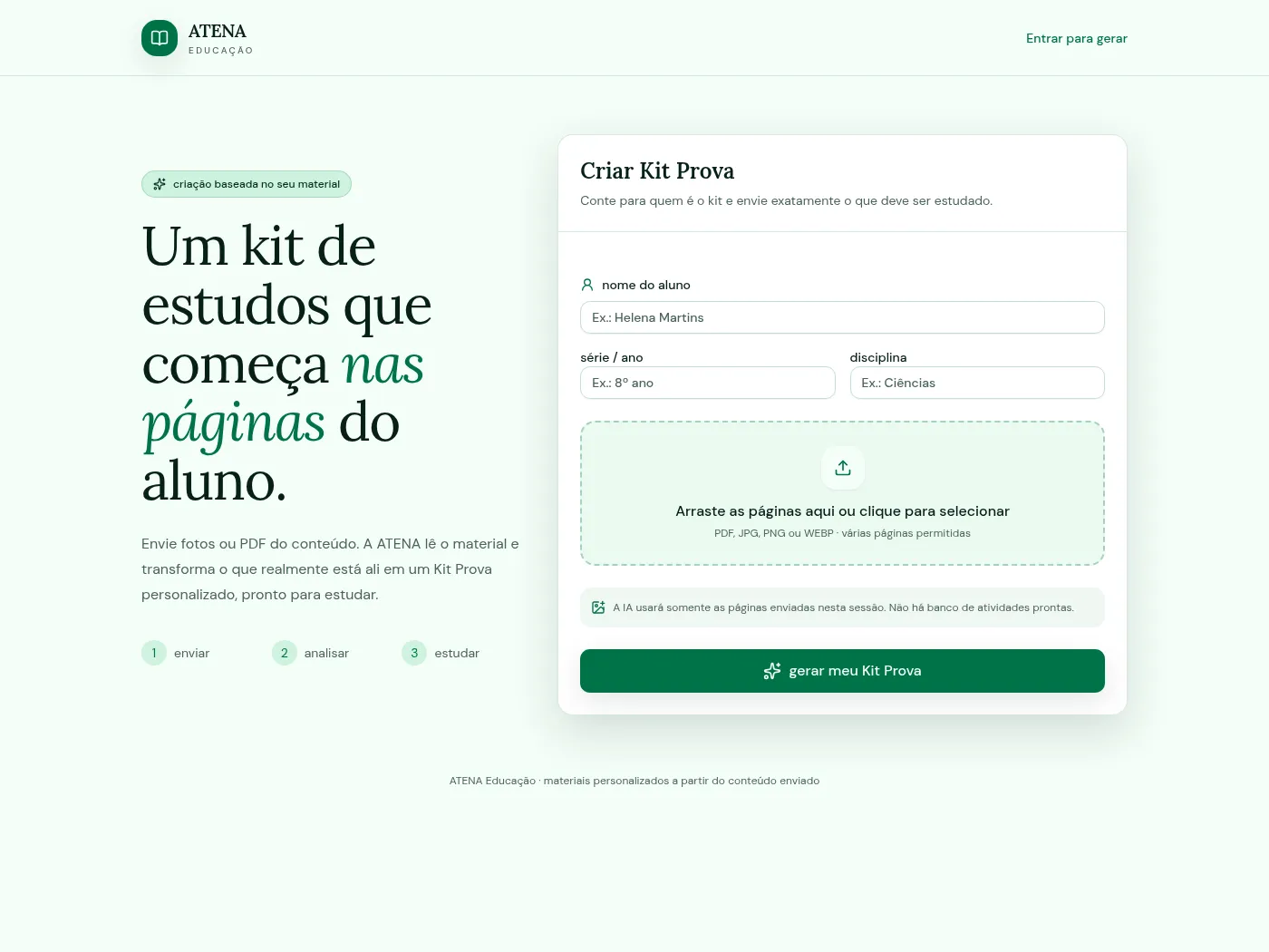 ATENA Edu Kit Generator