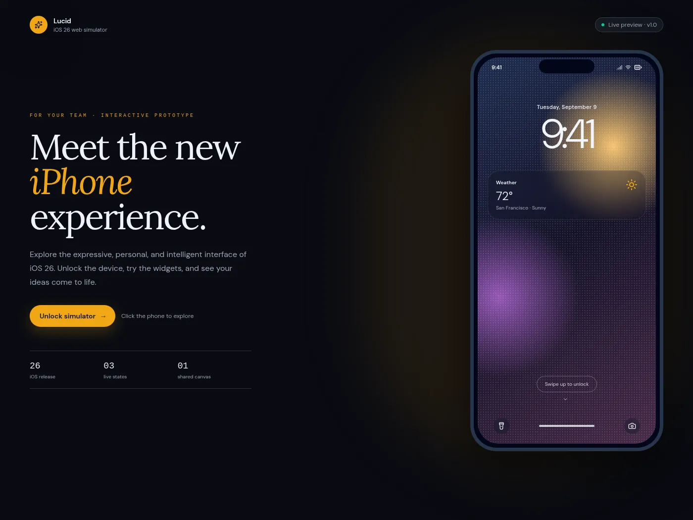 iOS 26 Web Simulator
