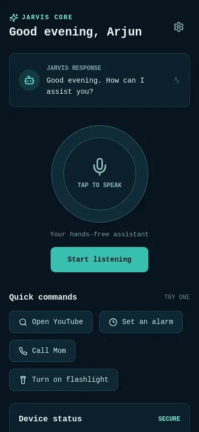 JARVIS AI Voice Assistant