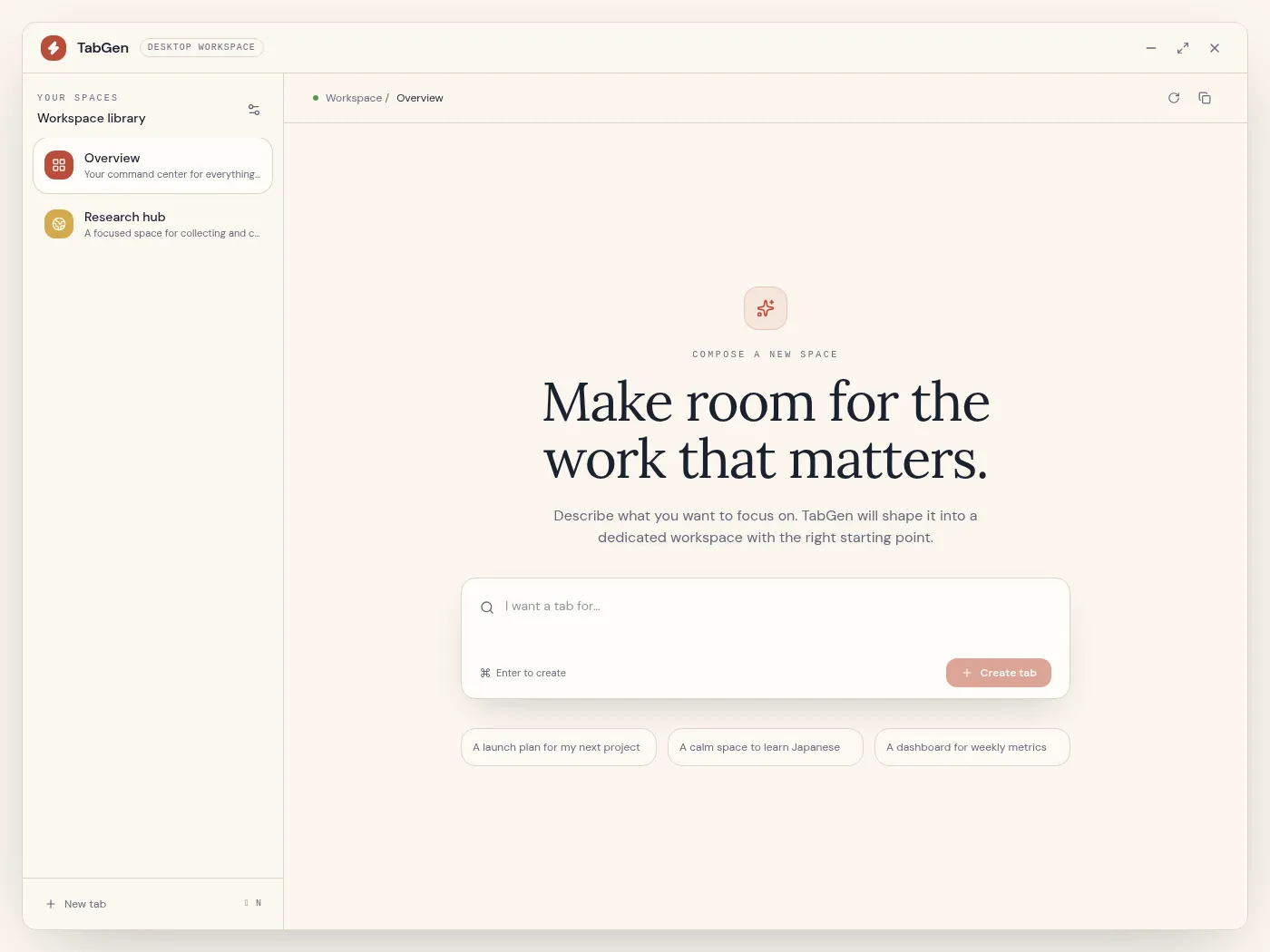 TabGen Desktop App