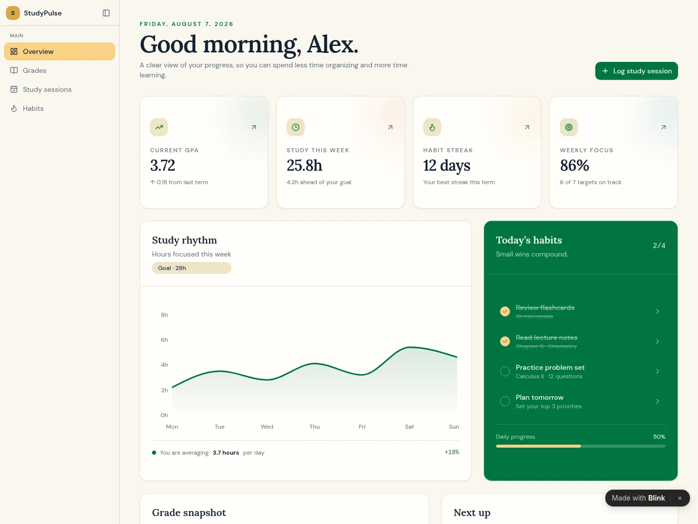 StudyPulse Tracker