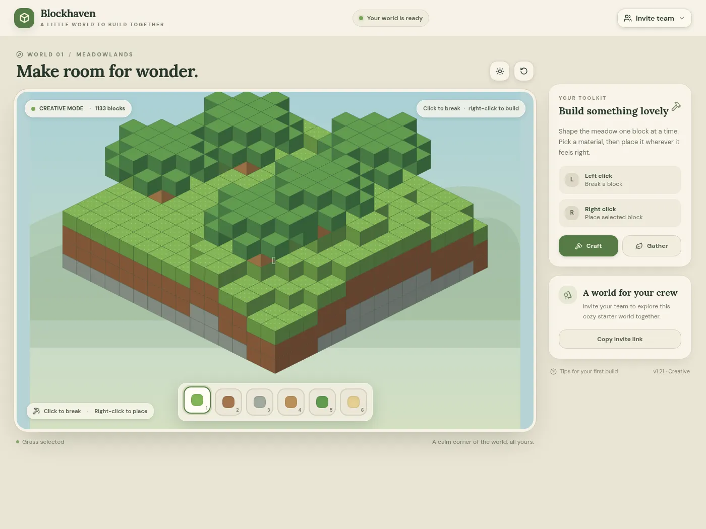 Minecraft 1.21 Web Remake