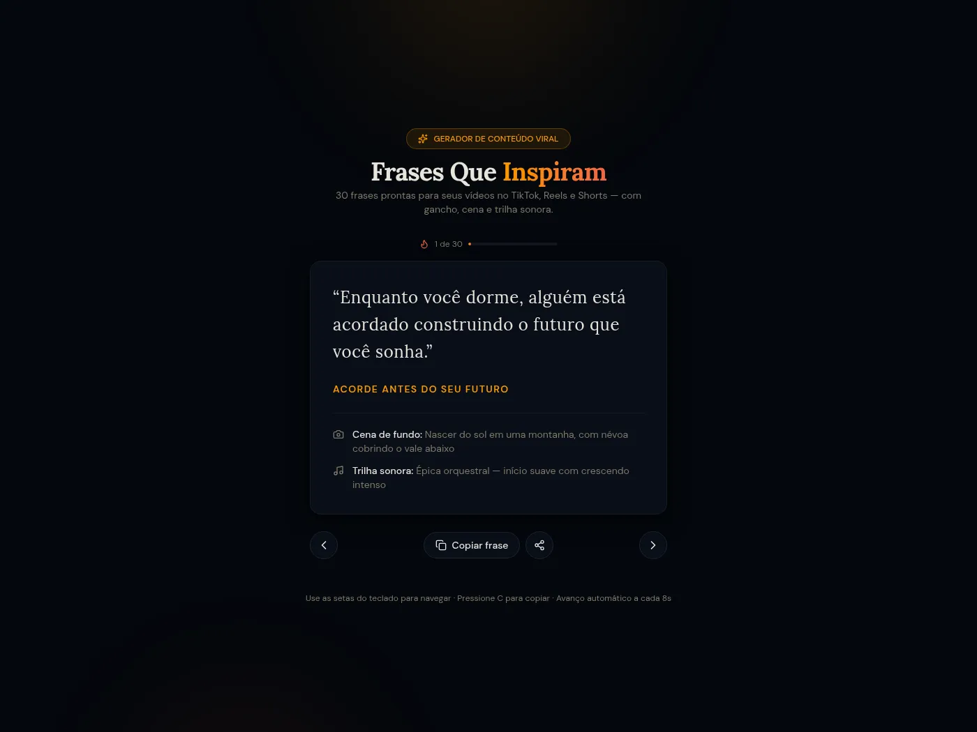 TikTok Motivational Phrase Generator
