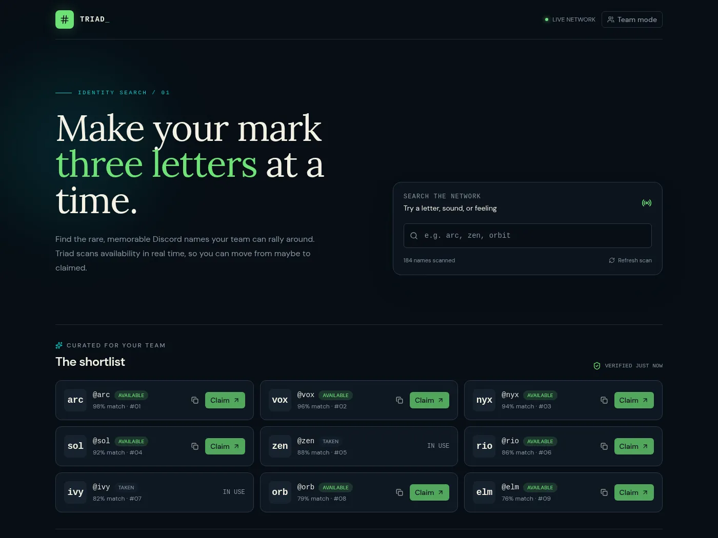 Discord Name Finder
