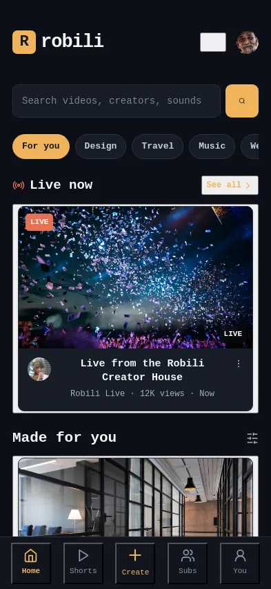 Robili Creator Platform