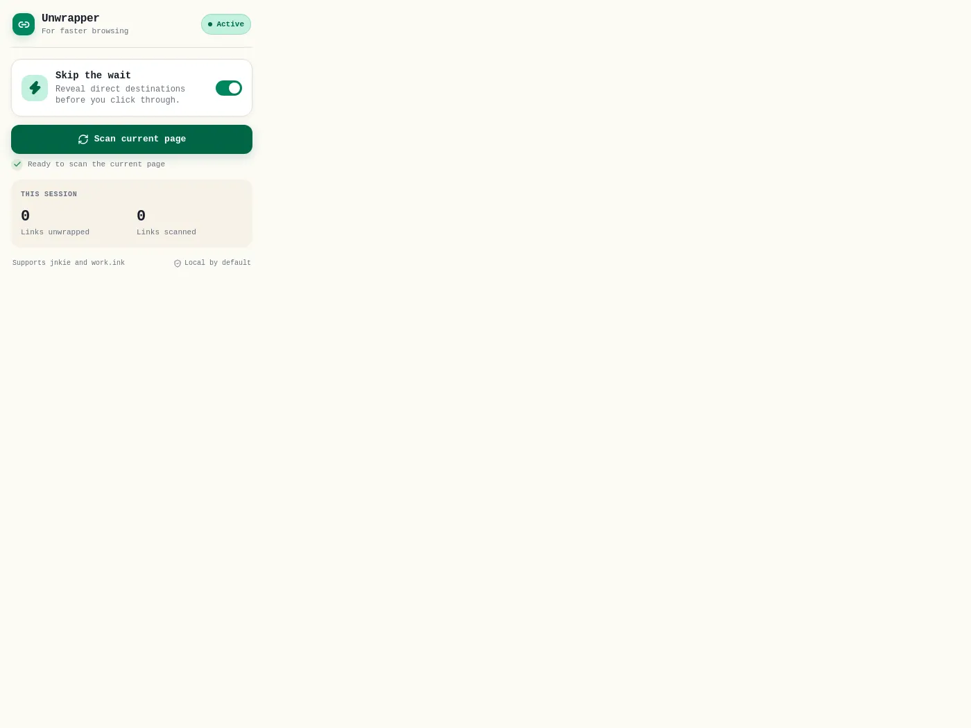Instant Link Unwrapper