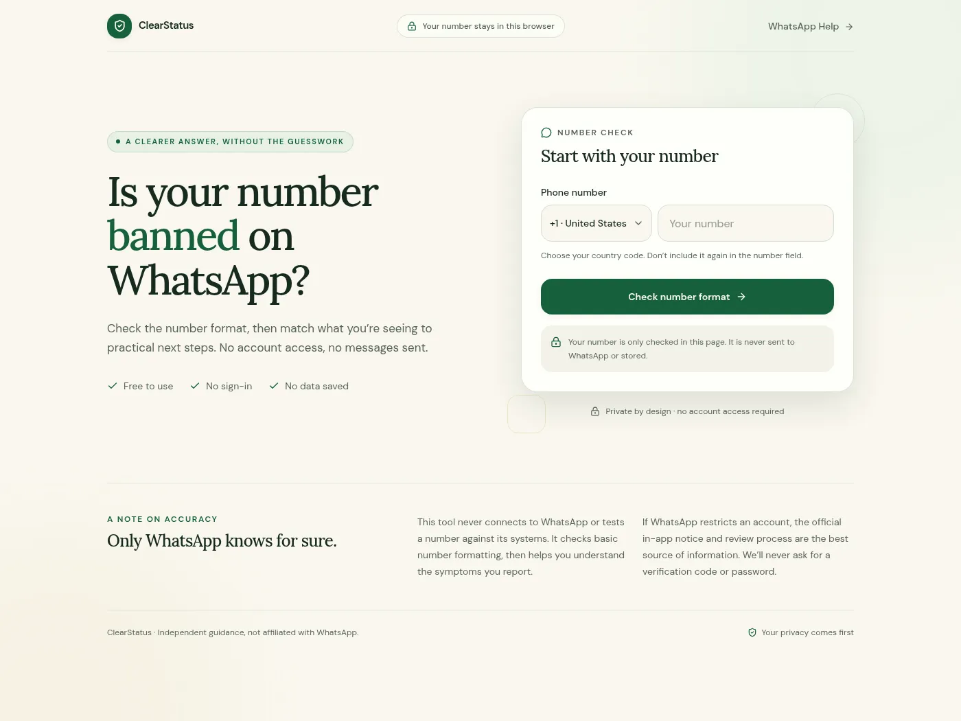 WhatsApp Ban Checker