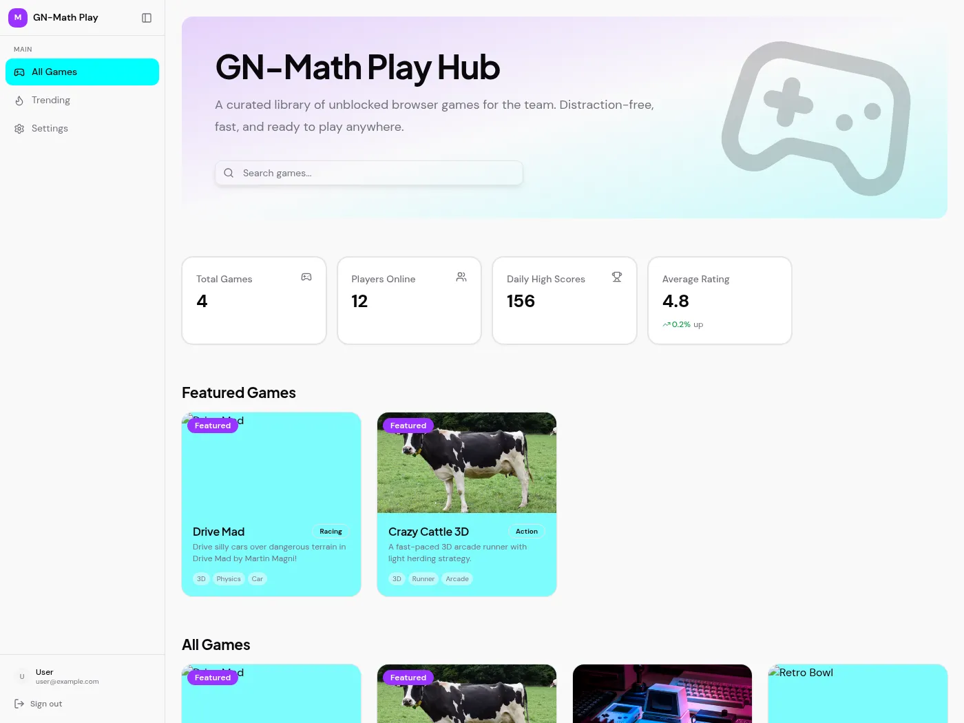 GN-Math Play Hub
