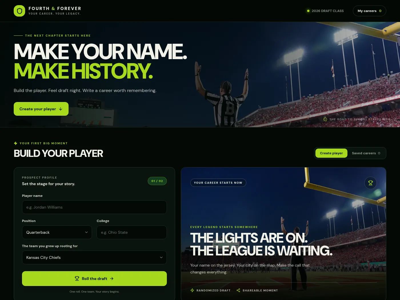 Football Career Creator