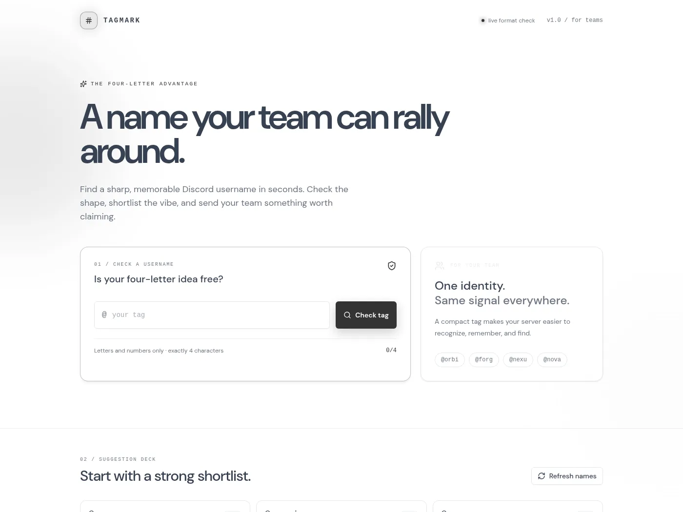 Discord 4-Letter Finder