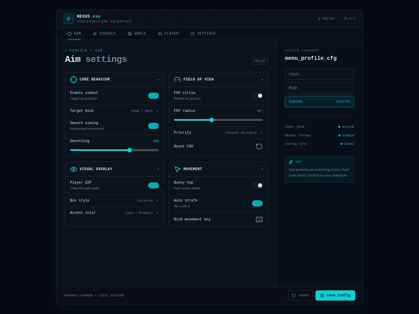 ImGUI Menu Designer