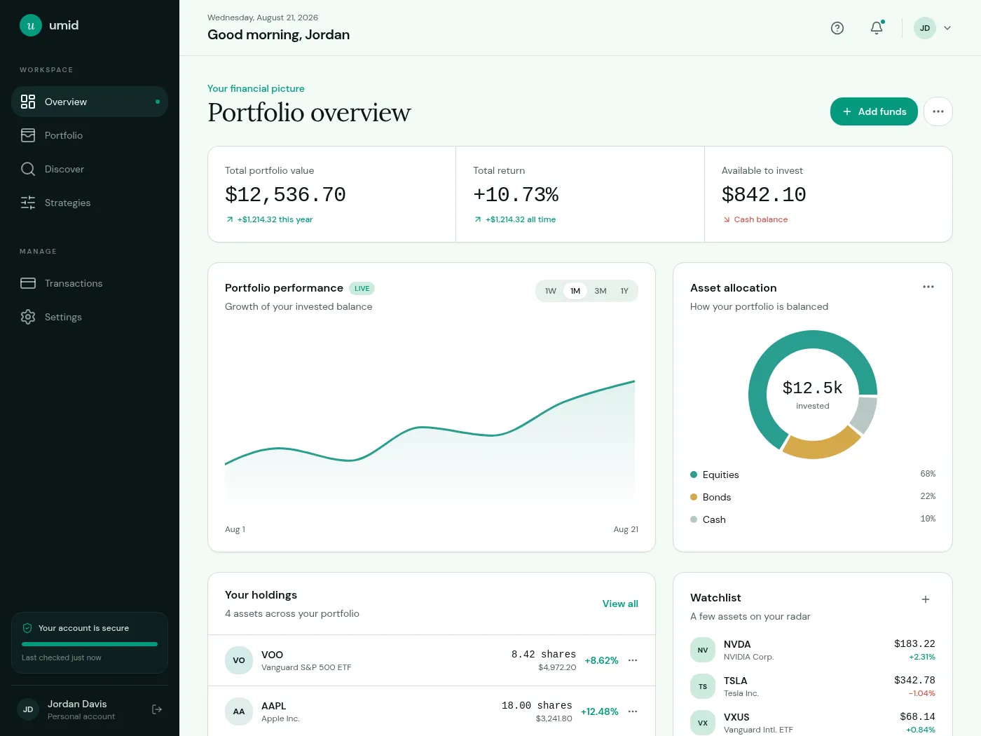 Umid Investment App