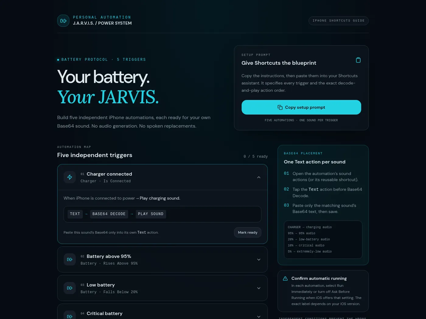 JARVIS Battery Automator