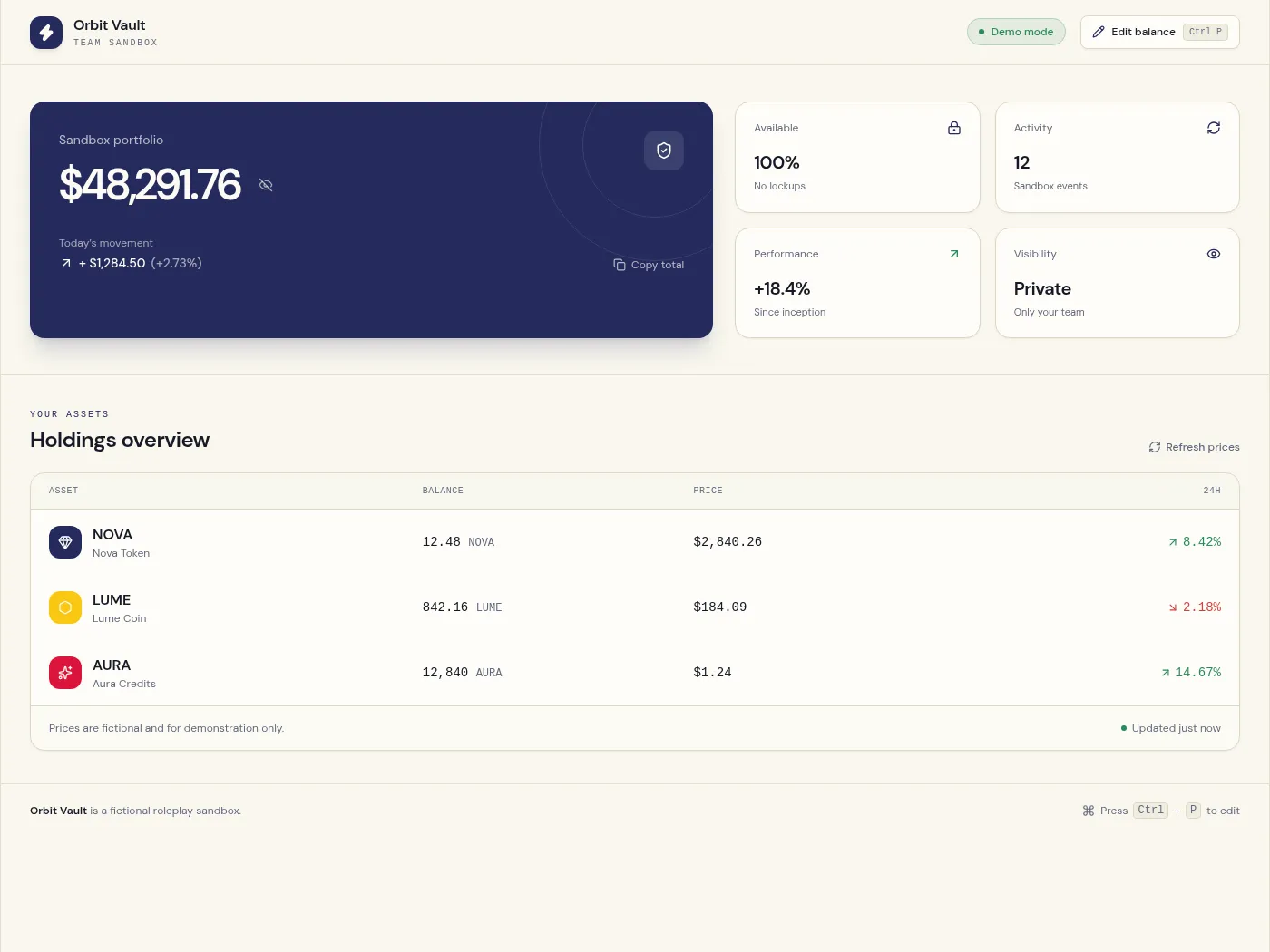 Exodus Wallet Simulator