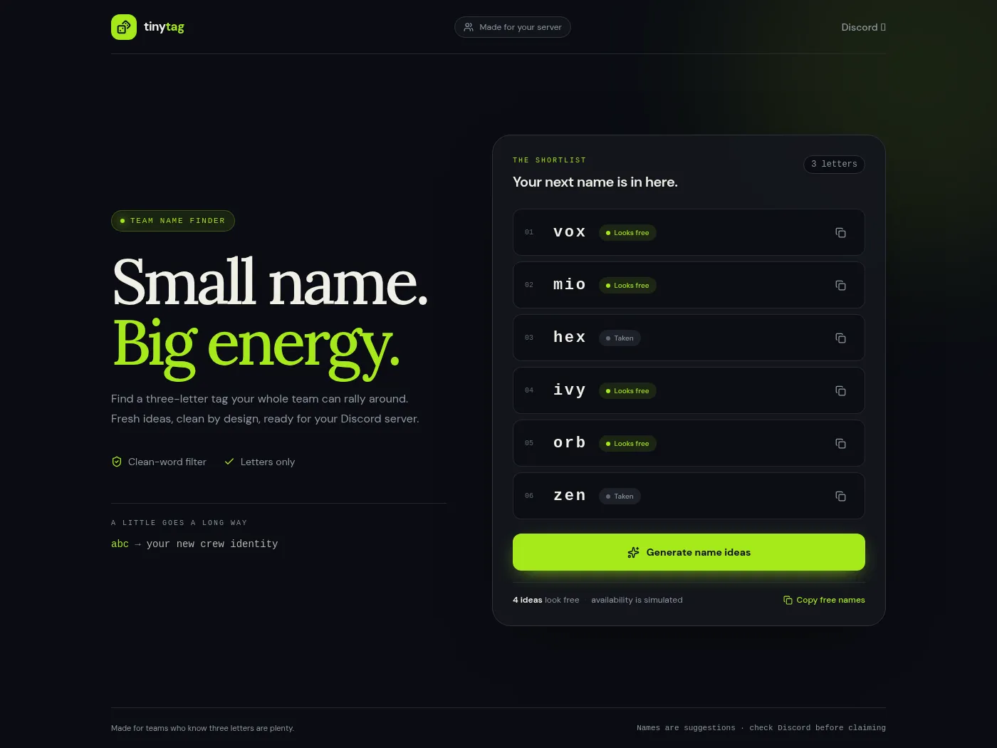 Discord Name Generator