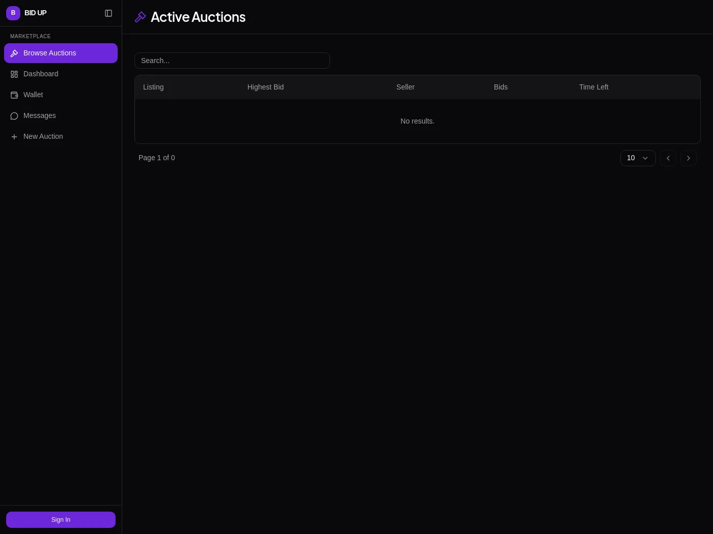 Bid UP Marketplace
