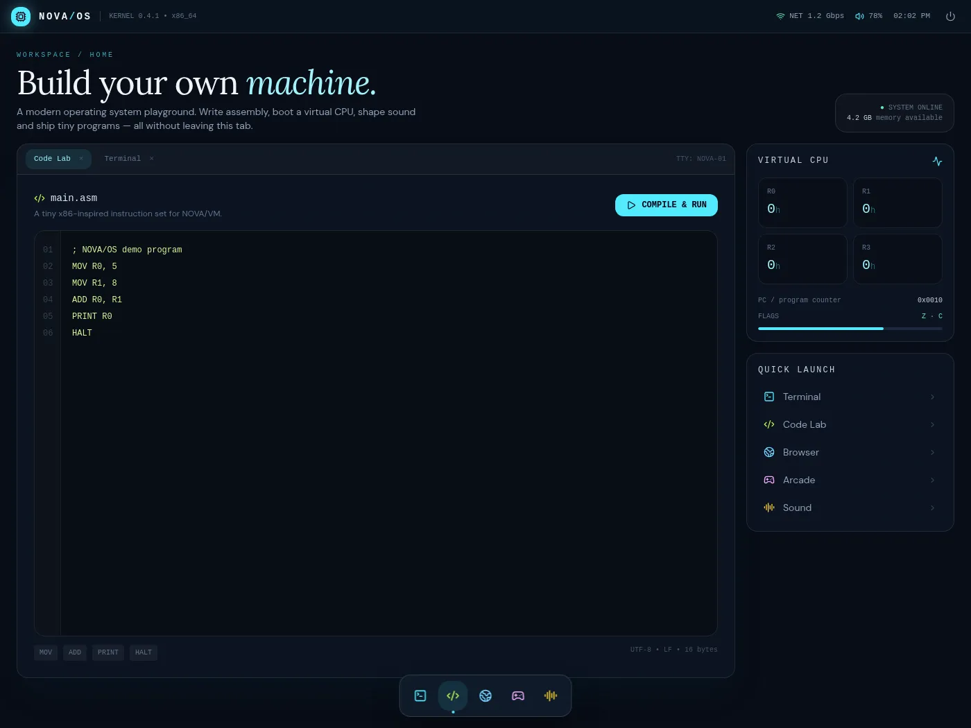 Web-Based Custom OS