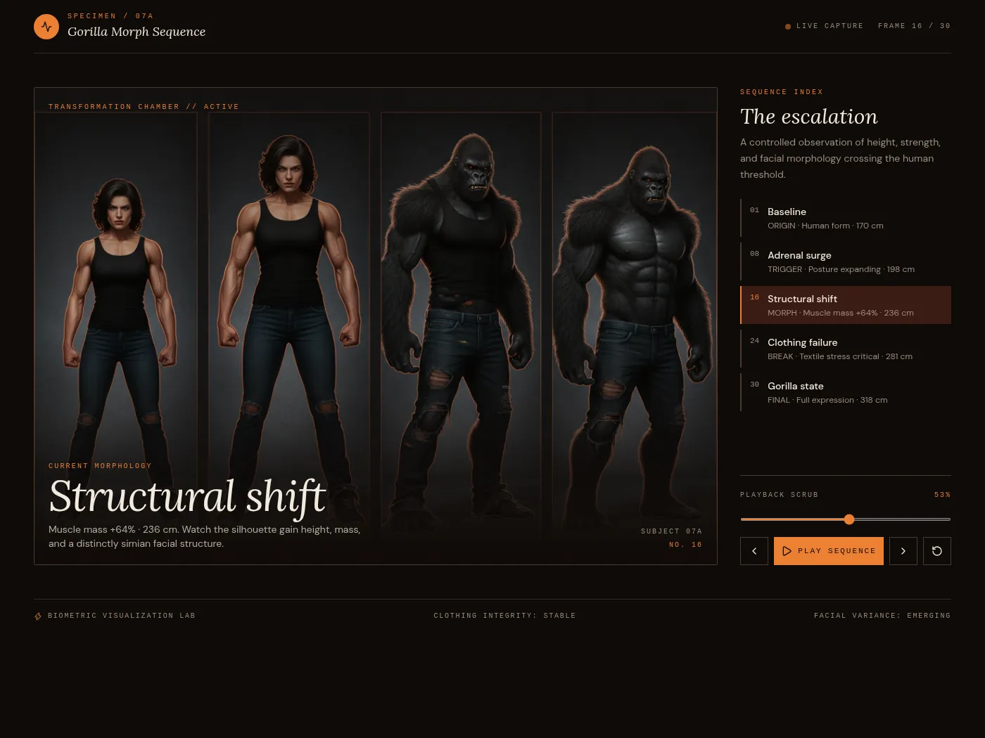 Gorilla Morph Sequence