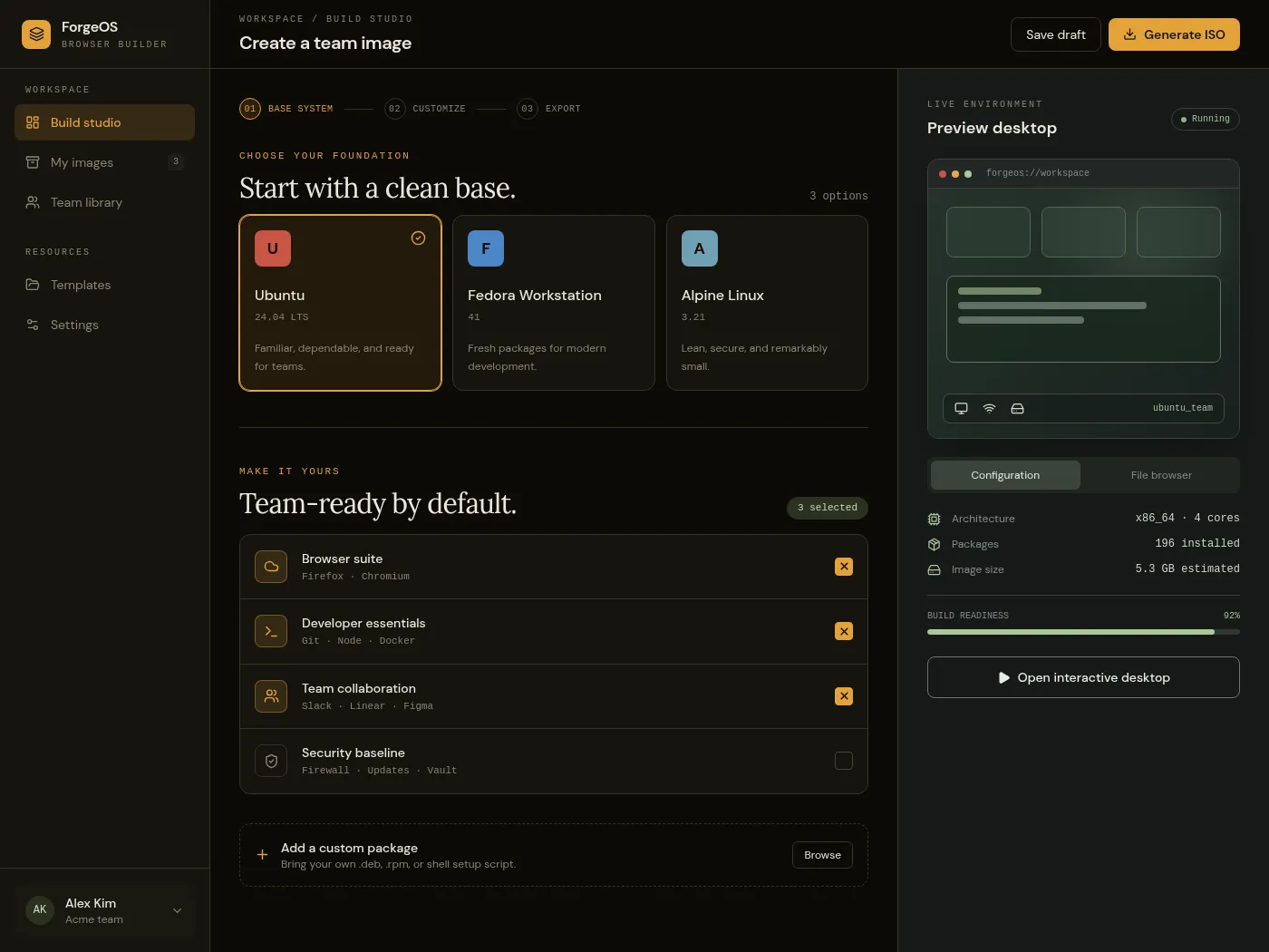 Browser Linux Builder