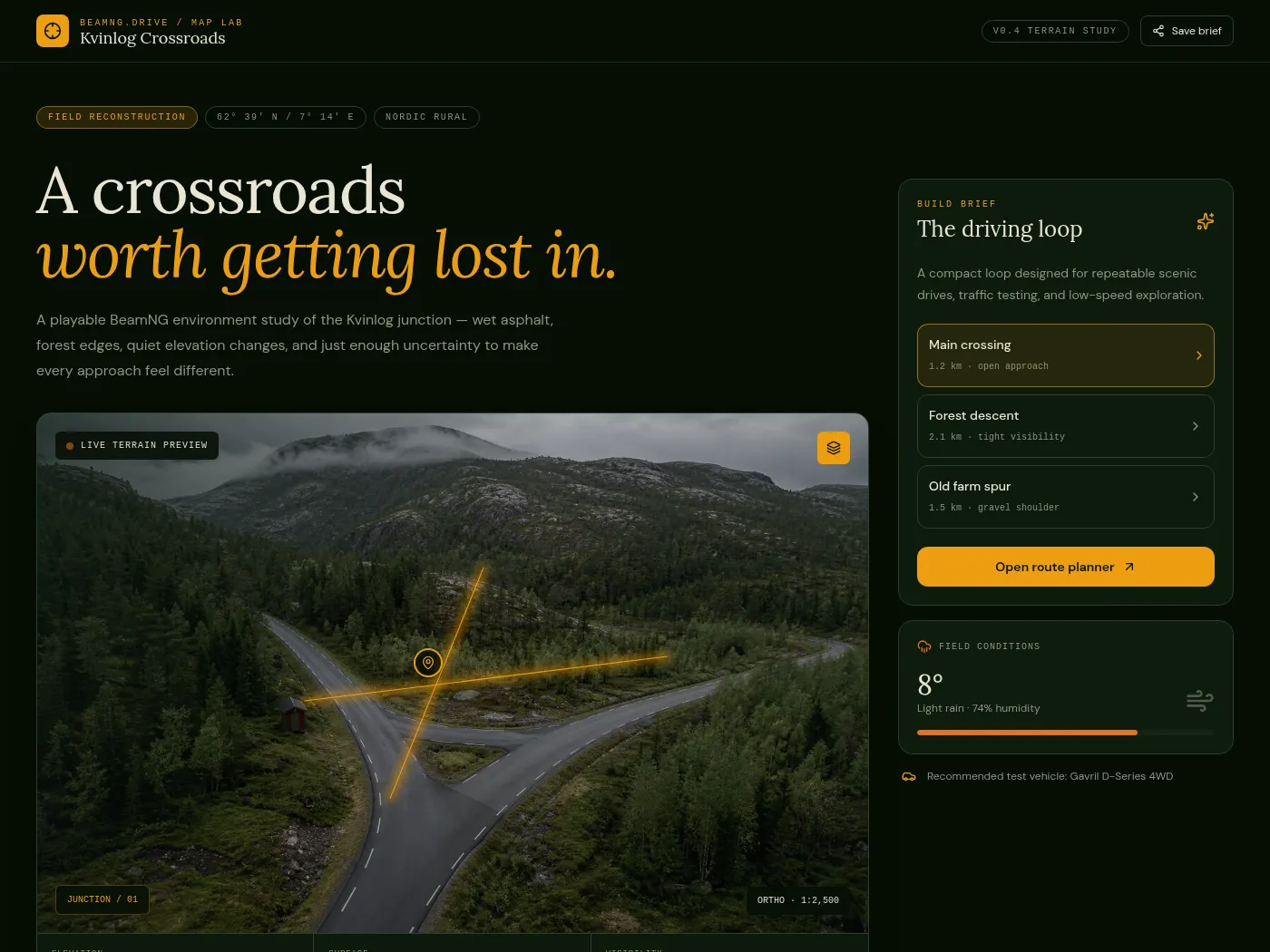 Kvinlog Crossroads Map