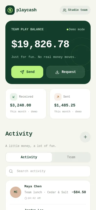 PlayCash Simulator