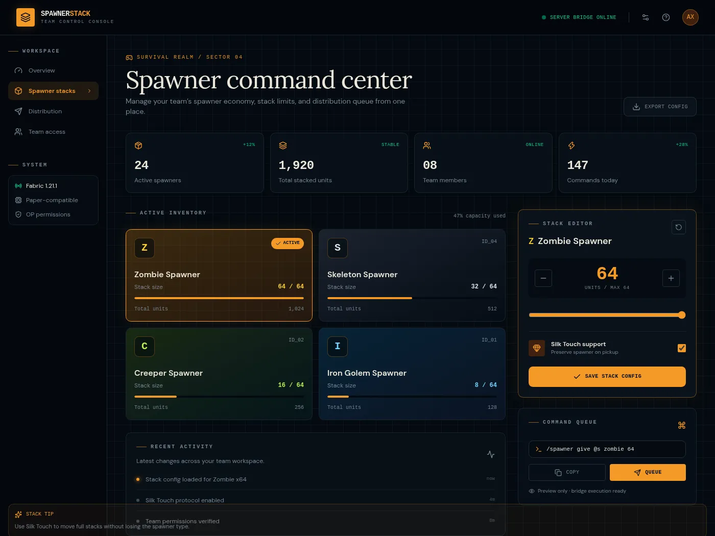 SpawnerStack Mod GUI