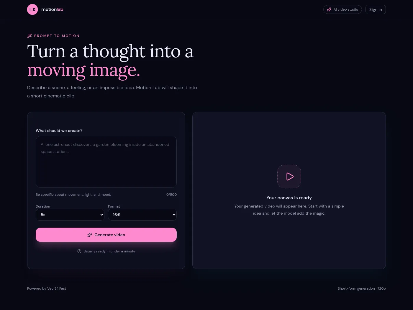 AI Video Generator Web