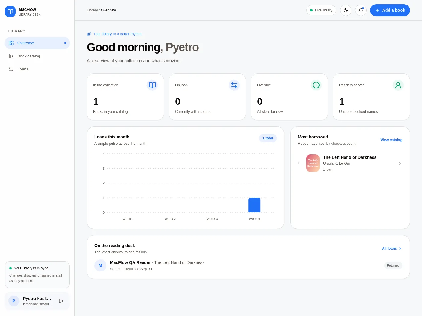 MacFlow Library Manager
