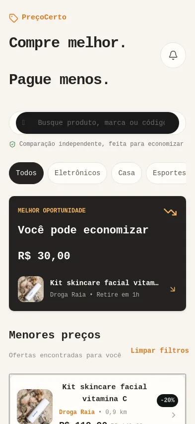 PreçoCerto App
