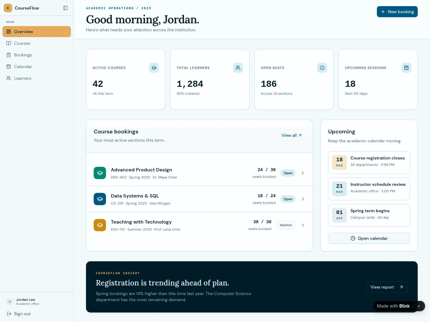 CourseFlow Manager