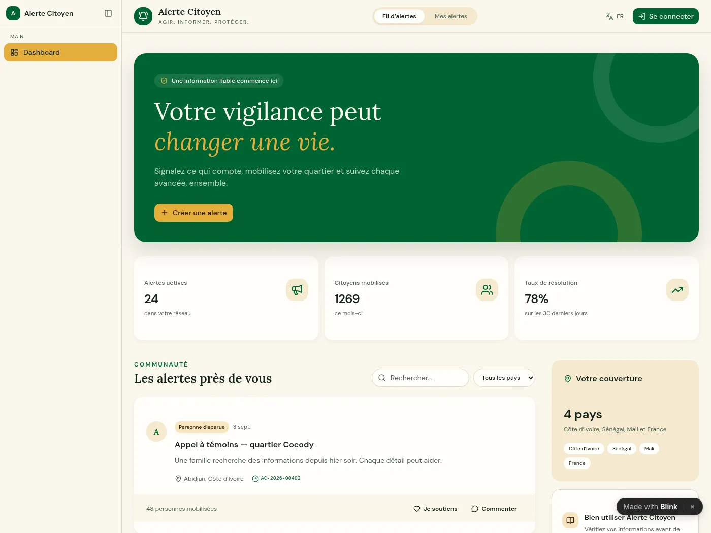 Alerte Citoyen Platform