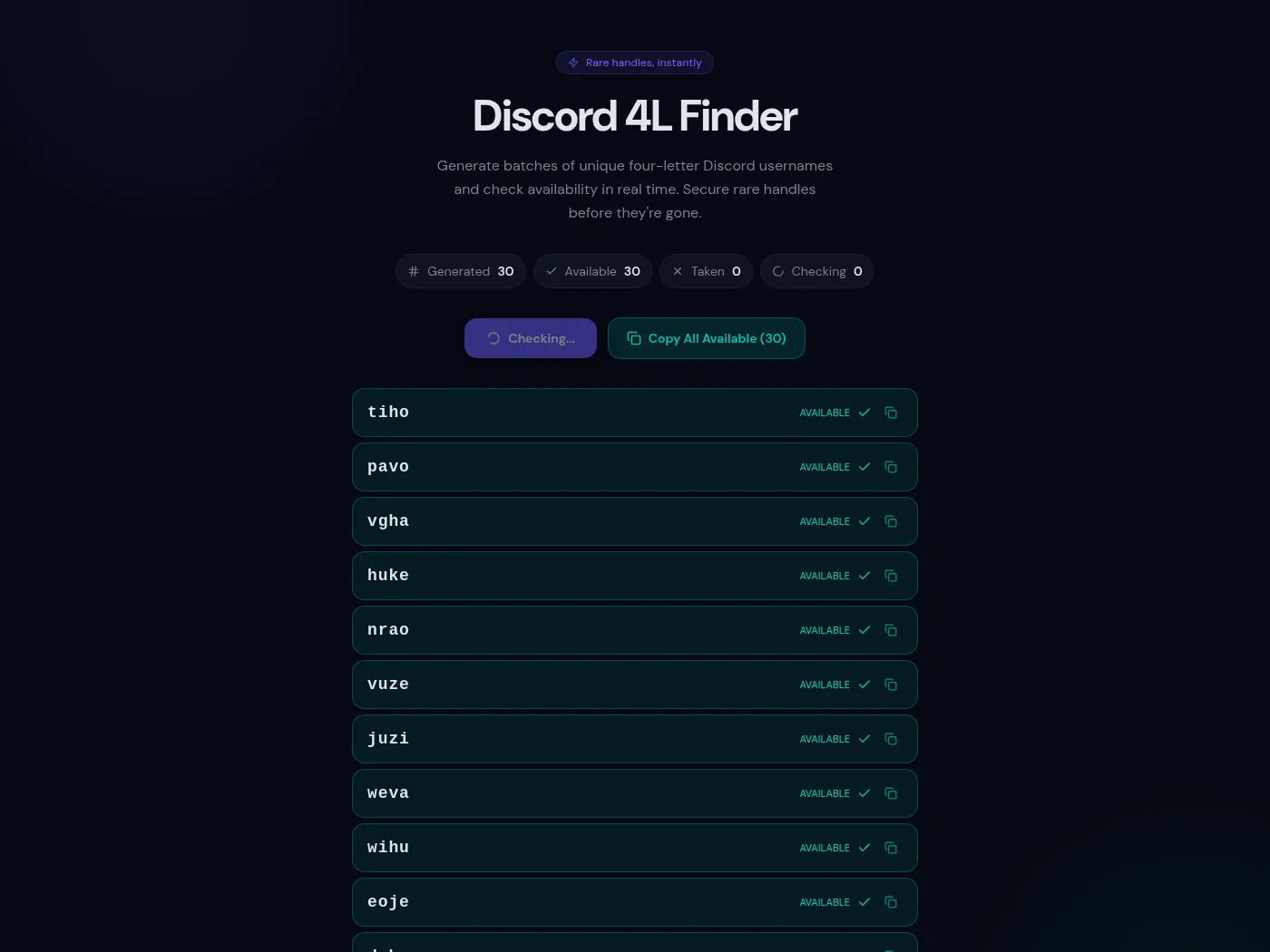 Discord 4L Finder