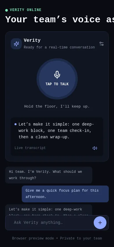 Verity Voice Assistant