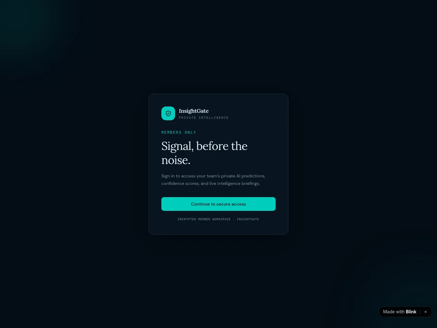 InsightGate Premium Panel