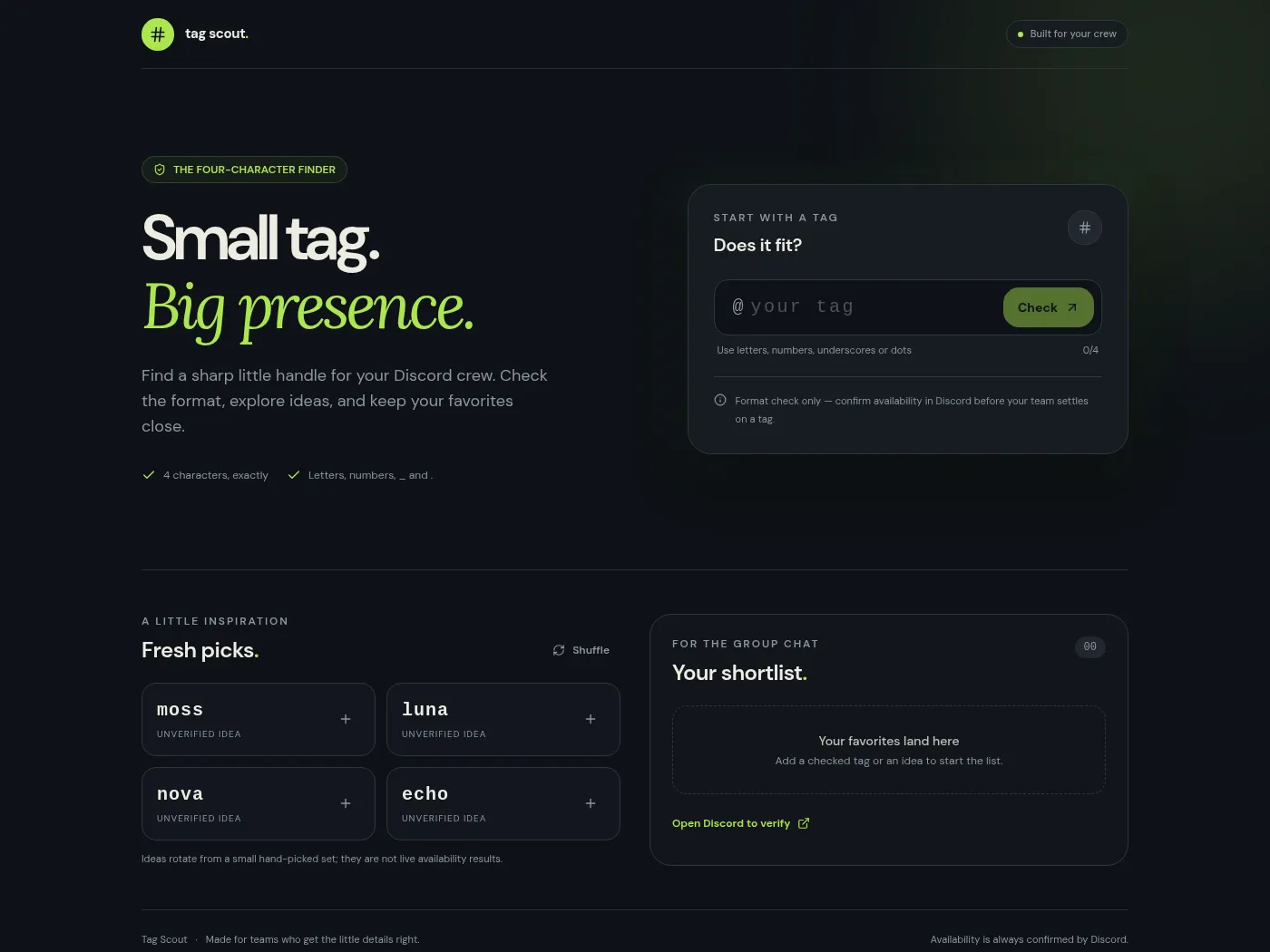 Discord Tag Finder