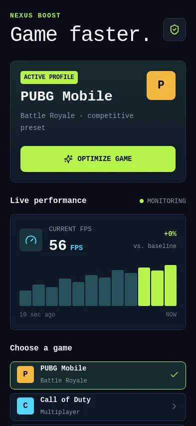 FPS Boost Mobile App