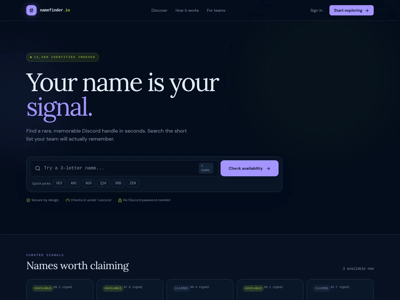 Discord NameFinder