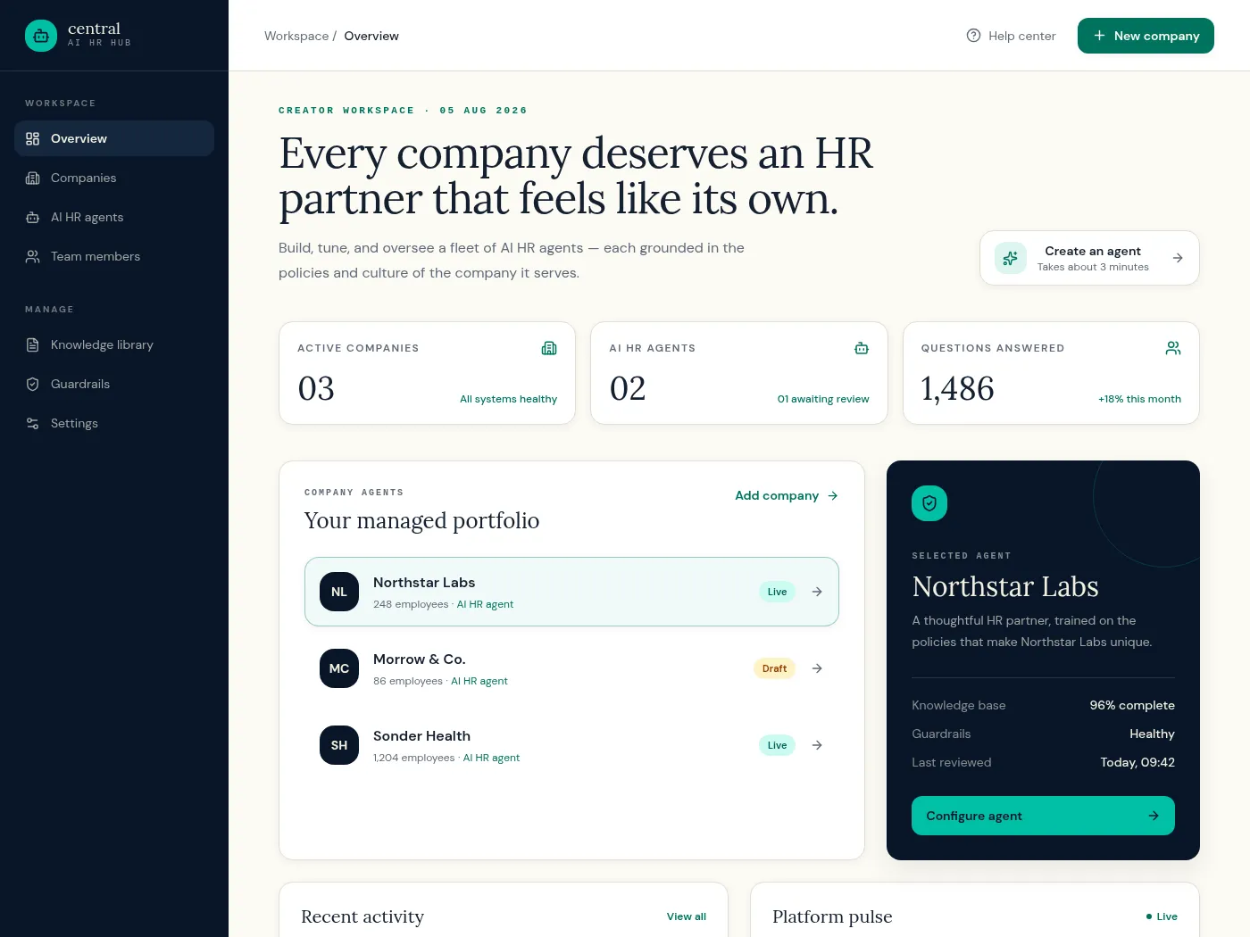 Centralized AI HR Hub