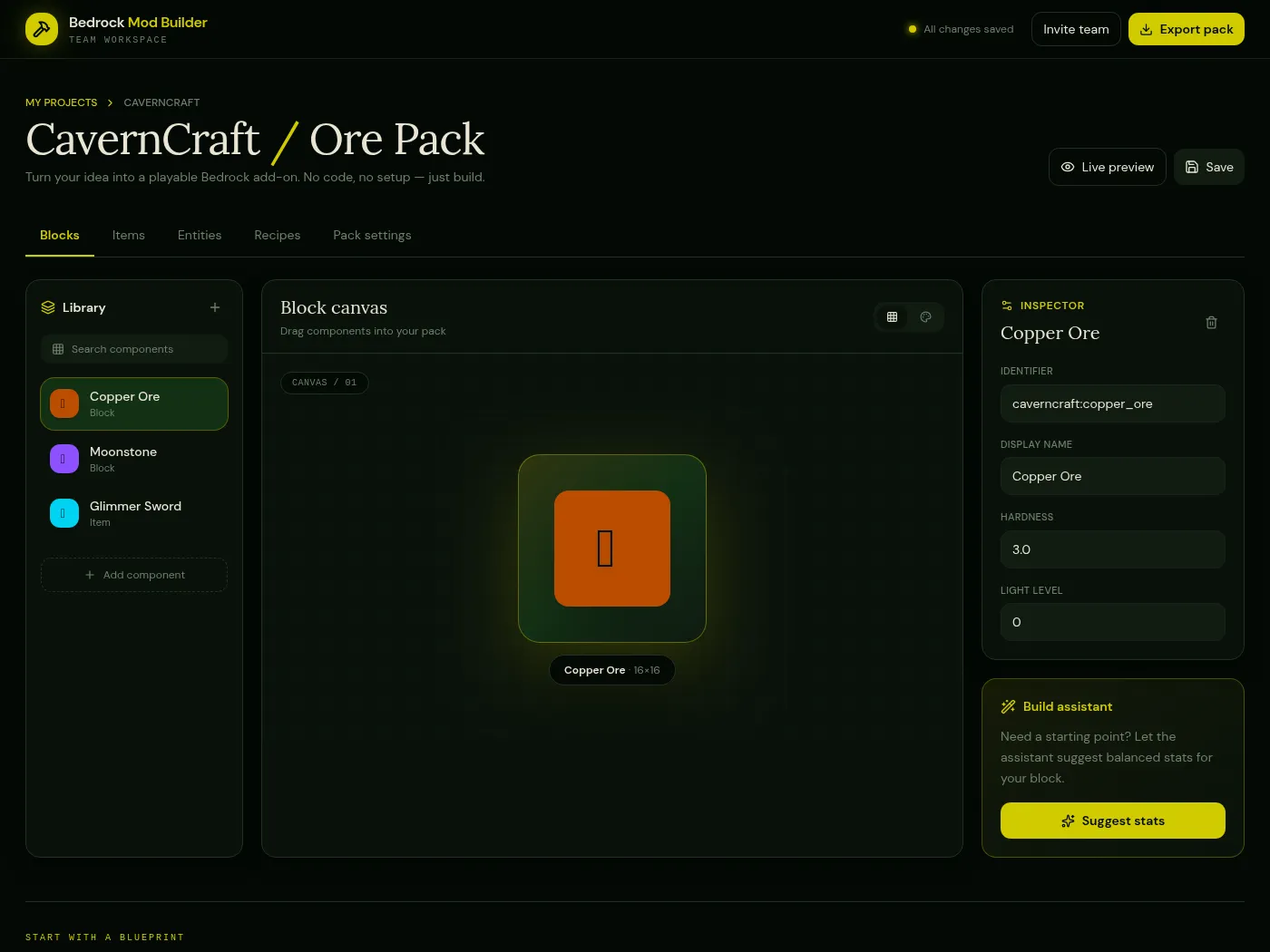 Bedrock Mod Builder