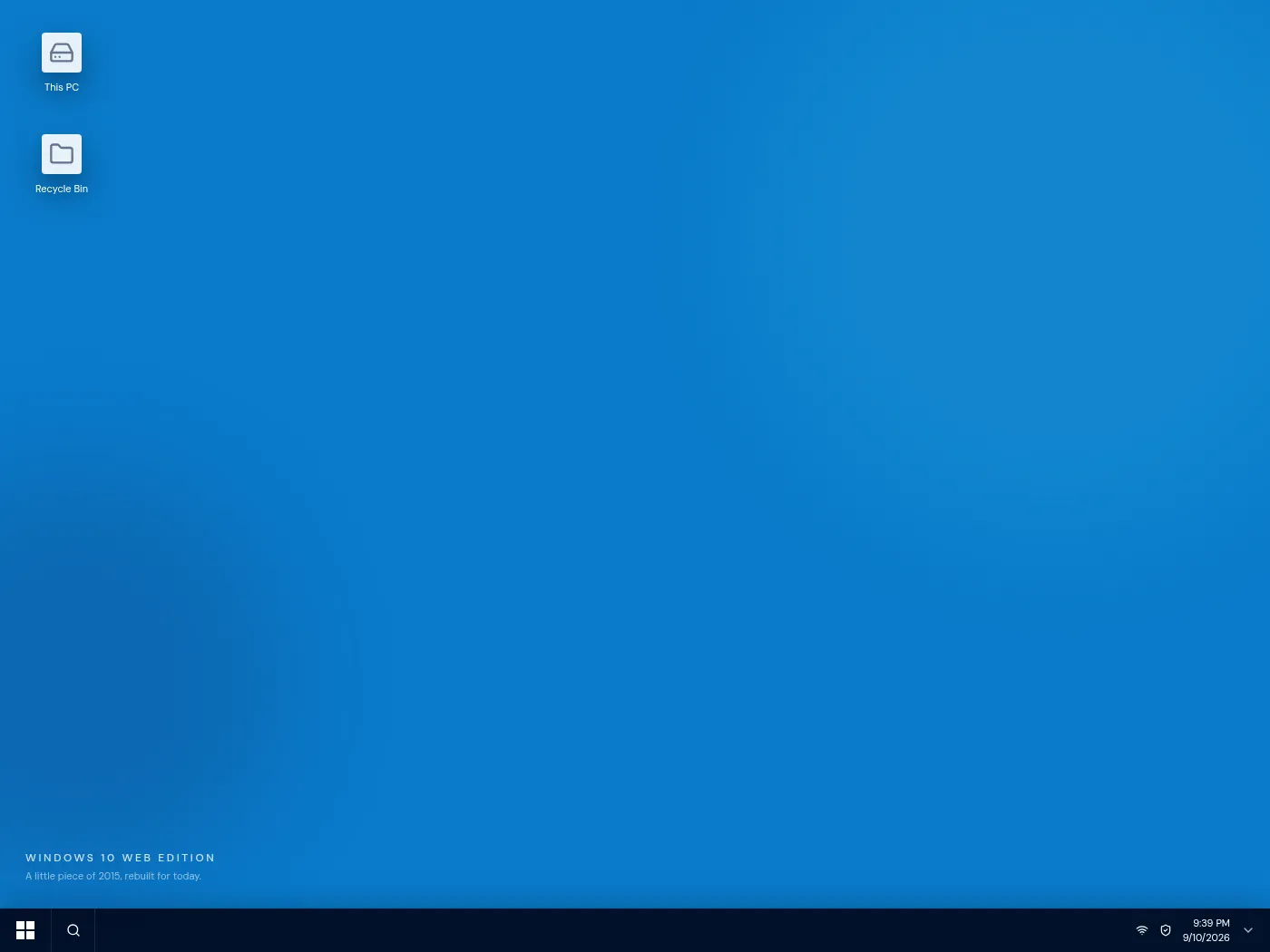 Retro Win10 Web Emulator
