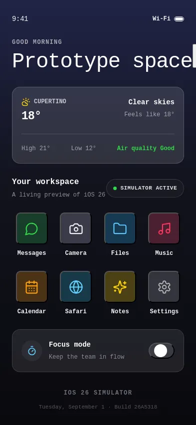 iOS 26 Simulator
