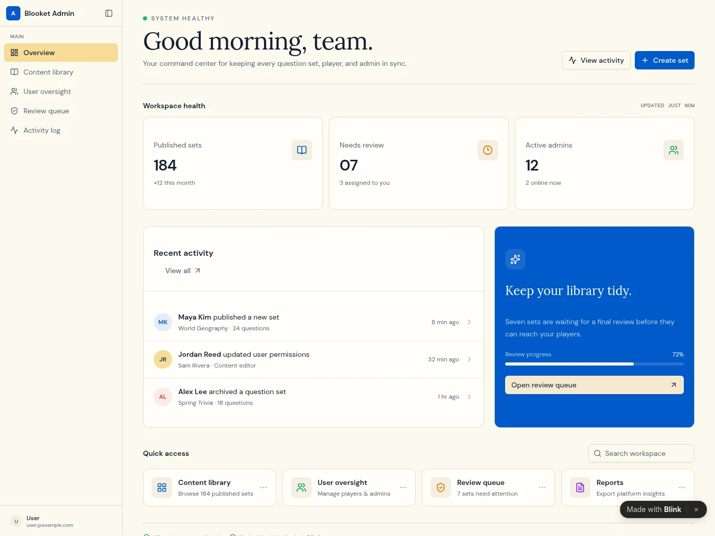 Blooket Admin Hub