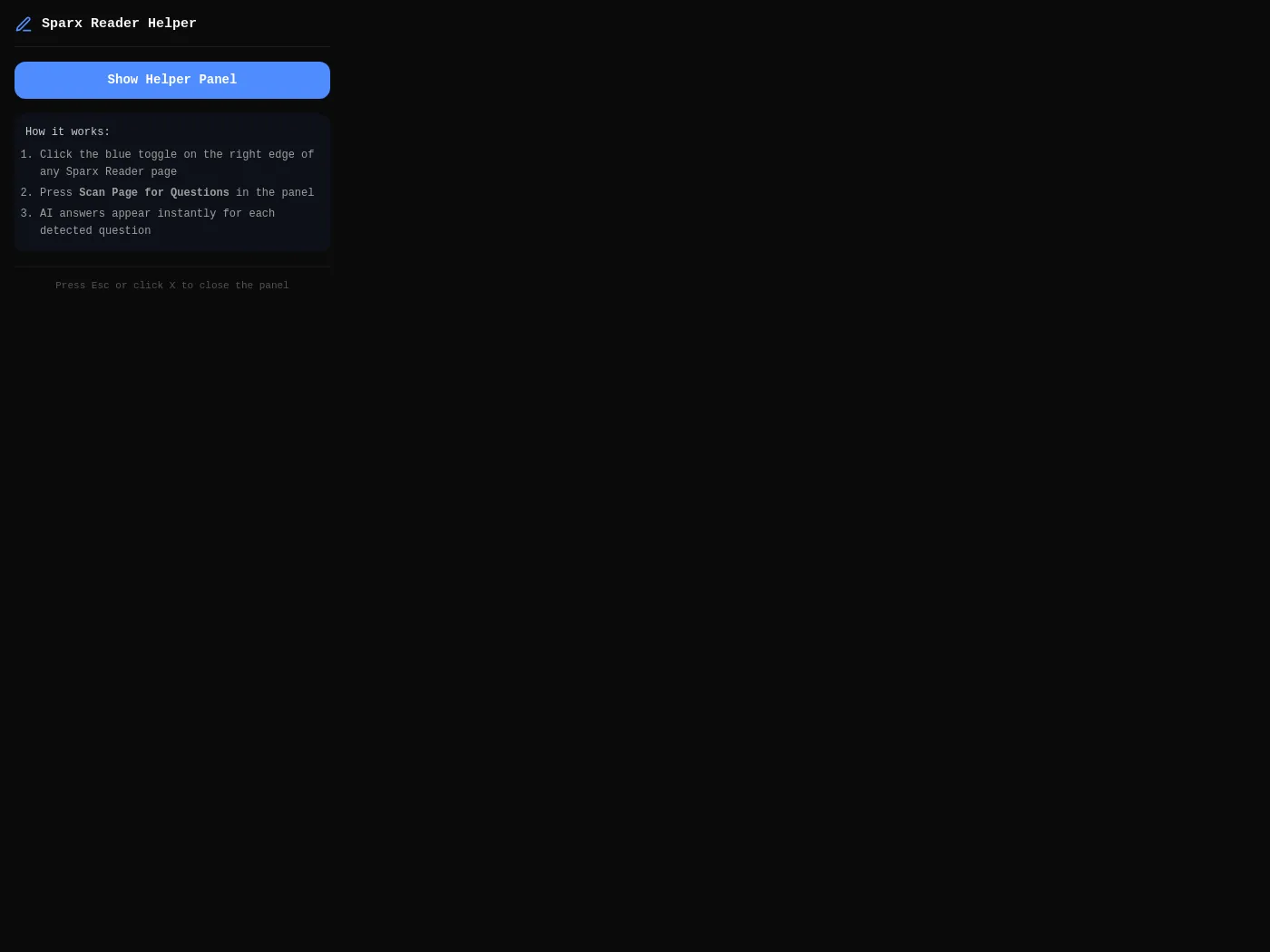 Sparx Reader Helper