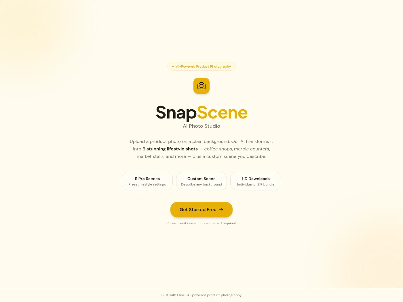 SnapScene AI Photo Studio