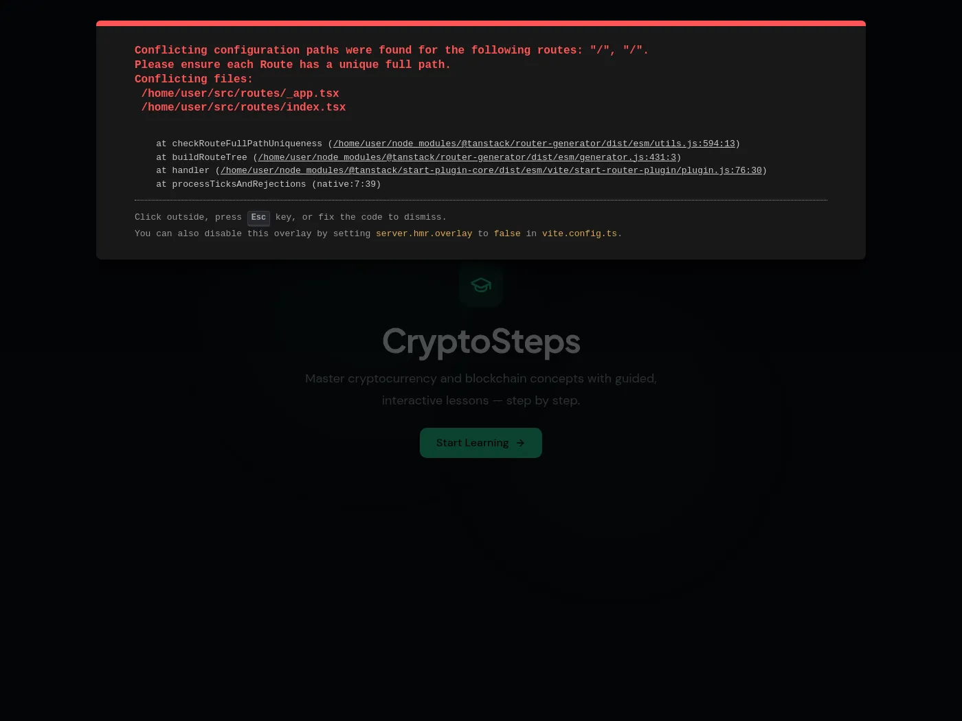 CryptoSteps Learning App
