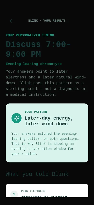 Blink: BP Med Timing Coach